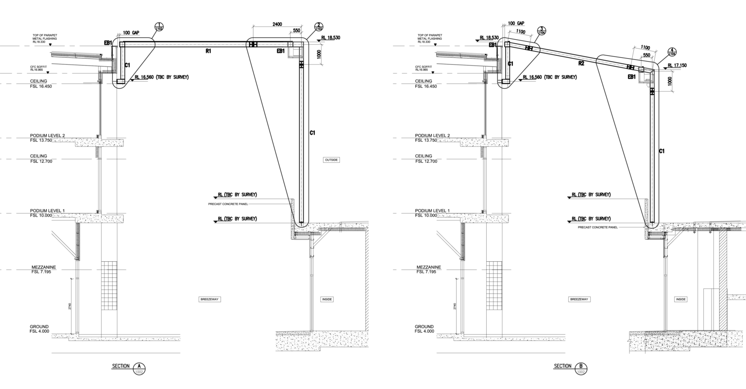 Case Study | Gasworks Plaza Breezeway Roof | MakMax Australia